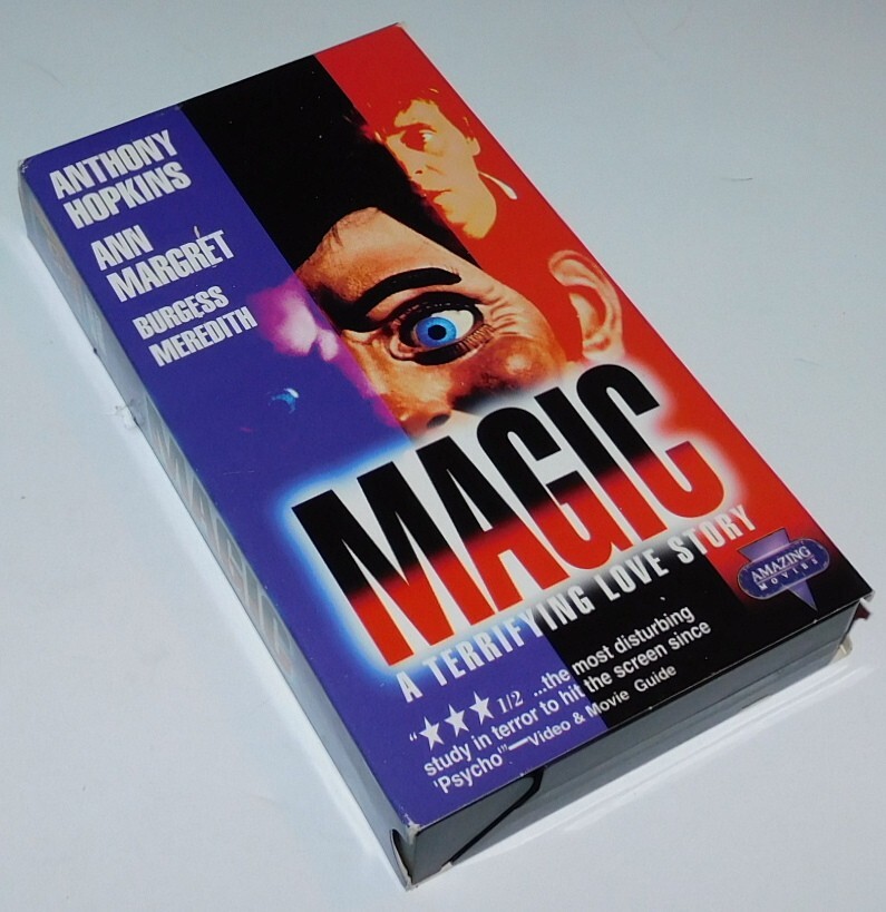 1978 Magic movie VHS tape, 1991 United American Video, Hopkins thriller ...