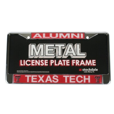 Texas Tech Red Raider Alumni Metal License Plate Frame W/domed Insert ...