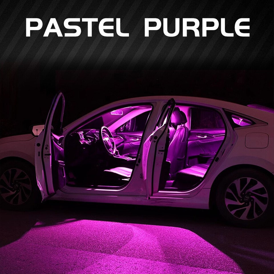 10pcs Purple LED Interior Lights Bulbs Kit Map Dome License Plate Lamps ...