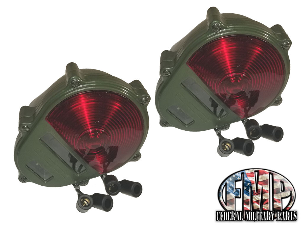 2 Green Military Tail Lights fits HUMVEE M35a2 M35a3 M939 M809 M998 ...