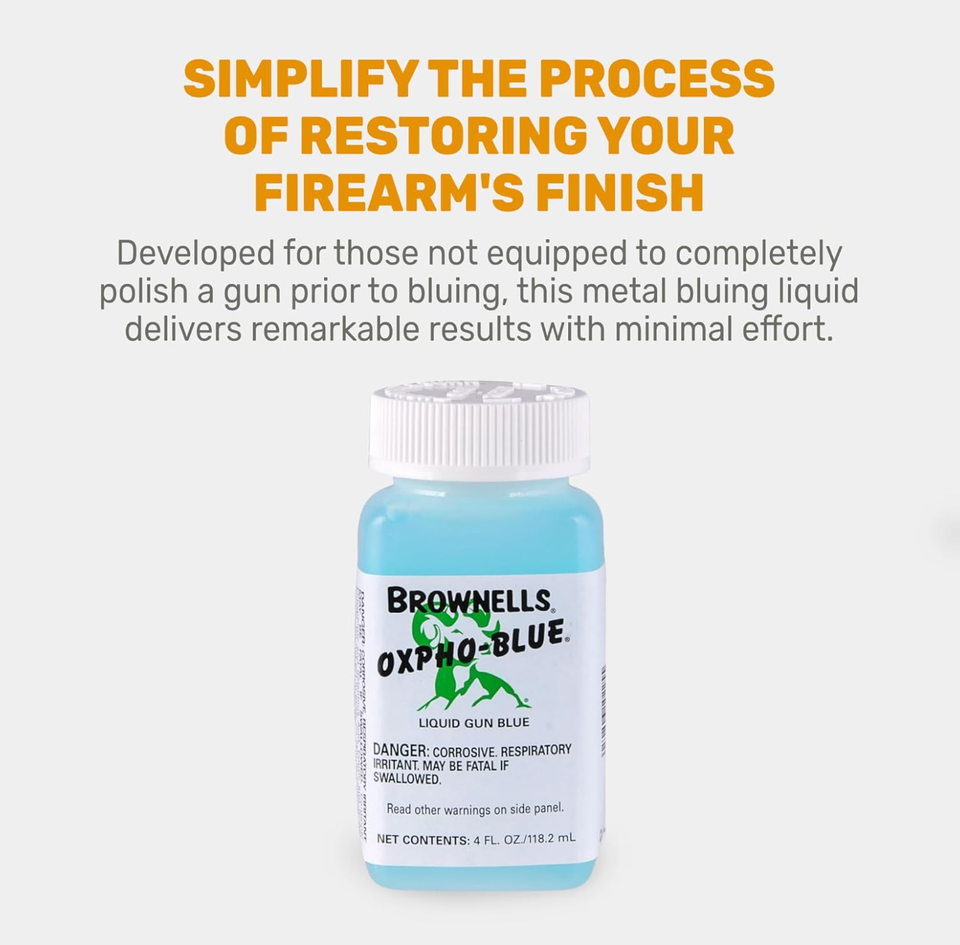 Brownells Oxpho-Blue Liquid Gun Blue, Cold Bluing Solution, Gunsmithing ...