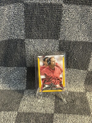 Nick Saban / Alabama Crimson Tide Hand Signed On Card Football Card | eBay