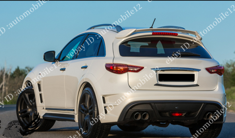 2013-2017 Infiniti QX70 Unfinished Black Rear Trunk Spoiler Wing Flap ...
