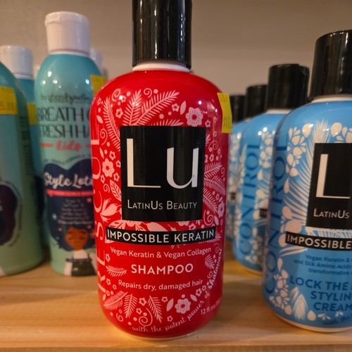 Lu LatinUs Beauty Rescue Natural Shampoo with Anti-Frizz Vegan Keratin ...