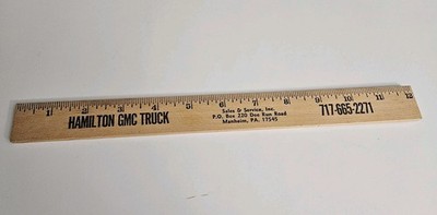 Vintage Hamilton GMC Truck Manheim PA Advertising Wood Ruler | eBay