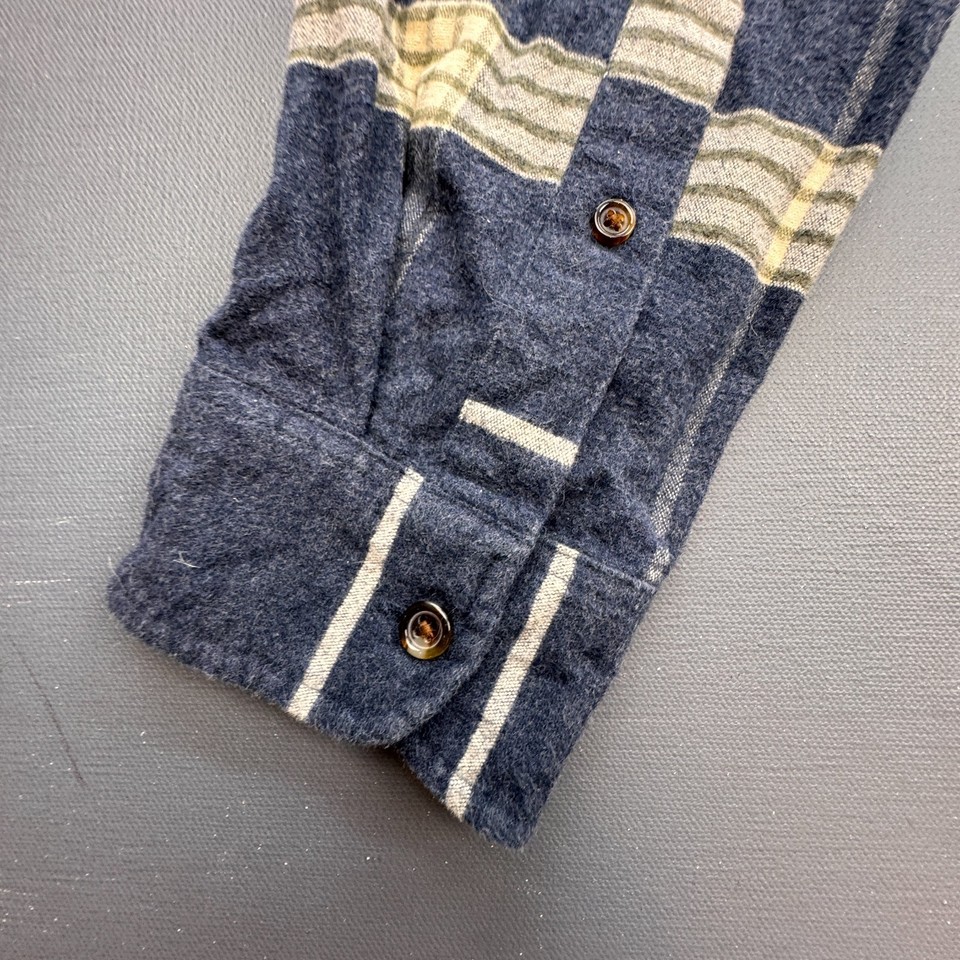 J.Crew Flannel Shirt Men’s Medium Plaid Button Up Elbow Patch Soft ...