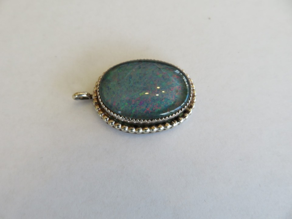 WAYNE ETSITTY STERLING SILVER OPAL SIGNED PENDANT 29 X 23 MM | eBay