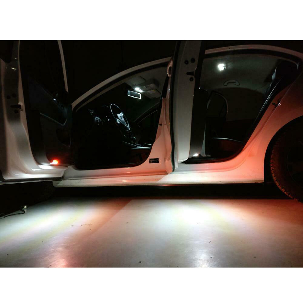 2x White Red Welcome Courtesy LED Light Door For VW GOLF JETTA GTI MK5 ...