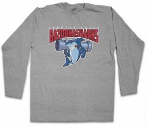 B Sharks Men Long Sleeve T-Shirt American Langley Falls Team Bazooka ...
