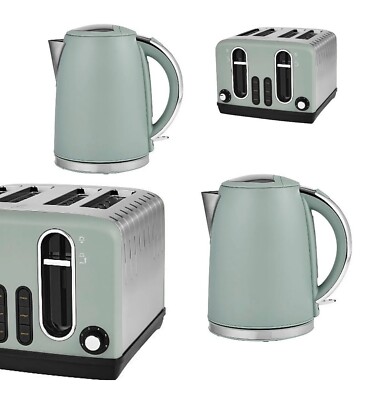 Sage Green FAST Boil kettle and 4 slice toaster set FREE DELIVERY | eBay UK