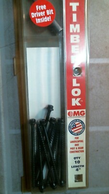 MG Timber Lok, 4" Screws, For Landscaping & Post & Beam Construction ...
