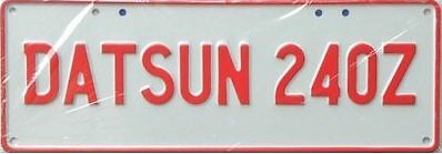 Datsun 240z Number Plates Licence Vanity Sign license plate | eBay ...