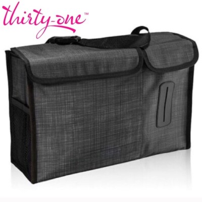 Thirty One Pack N Pull Caddy Car Storage Organizer bag 31 Black Cross ...