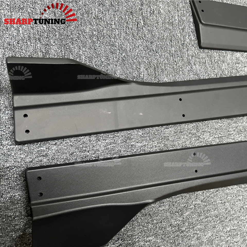 For 2015-23 Ford Mustang Side Skirt Extension Splitter W/ Winglet GT500 ...