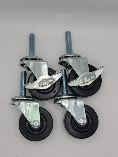 2" Replacement Caster Wheel Set Threaded Stud Colson Mfg Metro Shelf ...