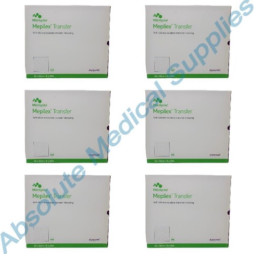 *24-Dressings* Molnlycke Mepilex Transfer Soft Silicone 8" x 20 ...