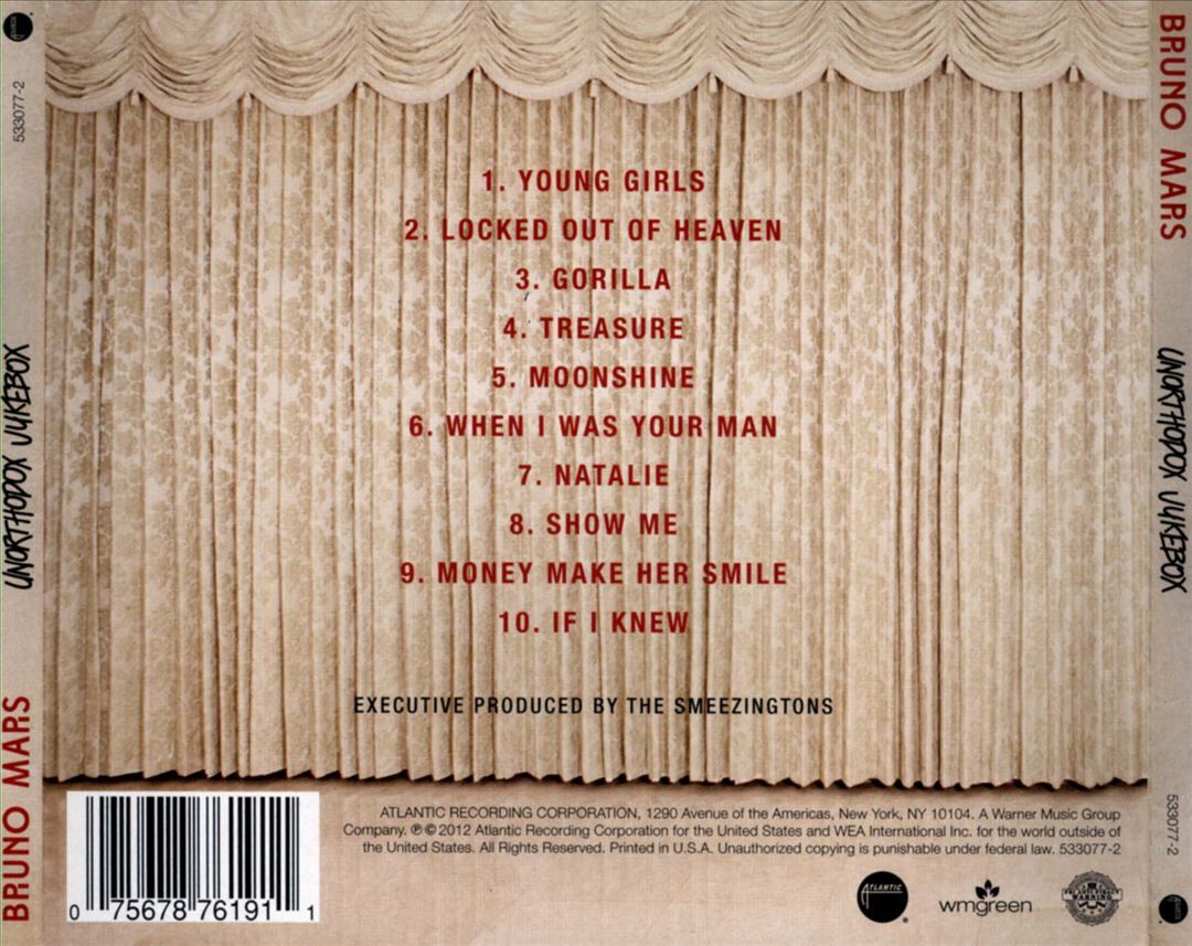 Gorilla Bruno Mars Album Cover