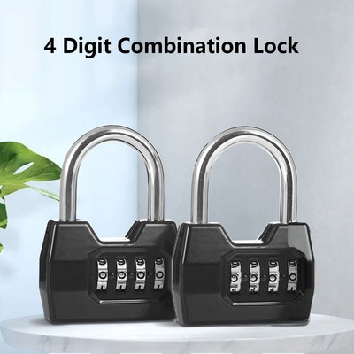 Lock Anti-theft Lock Vault Combination Padlock 4 Dial Digit Combination ...