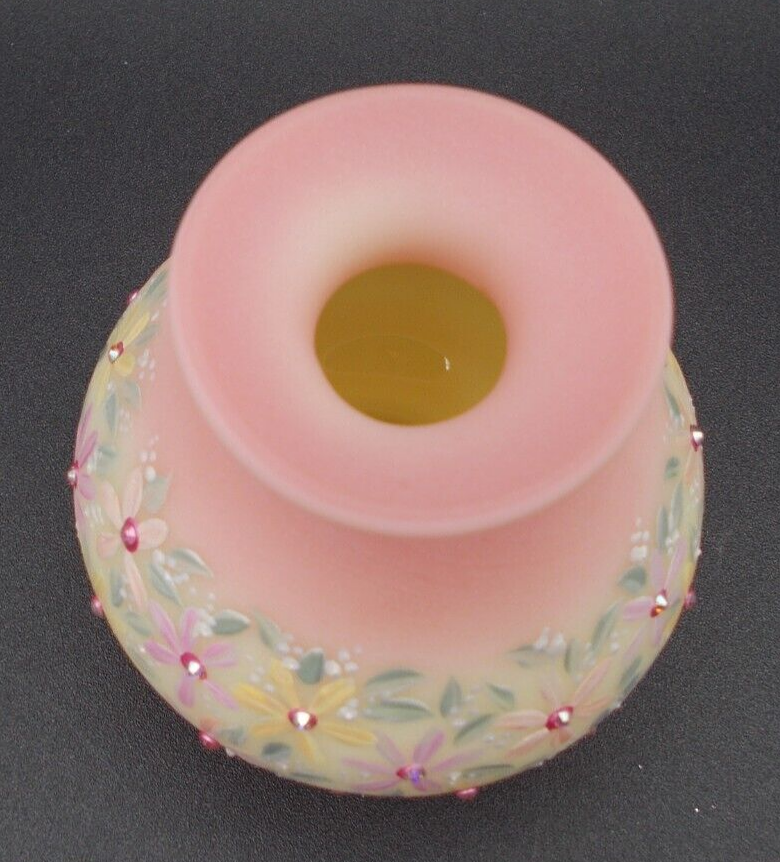 VICKI CURREN OOAK HAND PAINTEDBURMESE VASE 2009 with SWAROVSKI CRYSTALS ...