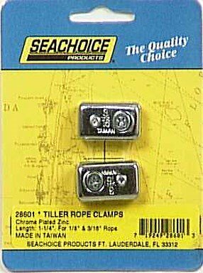 SEACHOICE Tiller Rope Clamps Chrome Plated Zinc 1-1/4 in. X 11/16 in, 1 ...