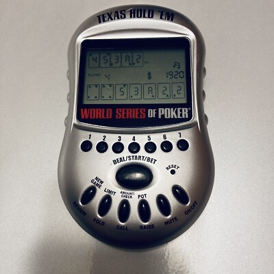 World Series of Poker Texas Hold 'Em Handheld Electronic Poker Game ...