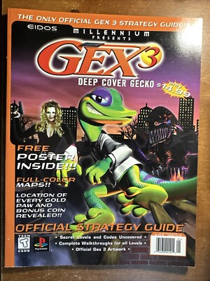 Gex 3 Deep Cover Gecko Strategy Guide for PSX by Millennium. Poster ...