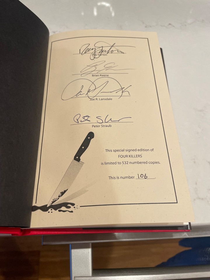 4 Killers Straub, Lansdale, Garton, Keene Cemetery Dance Signed Limited ...