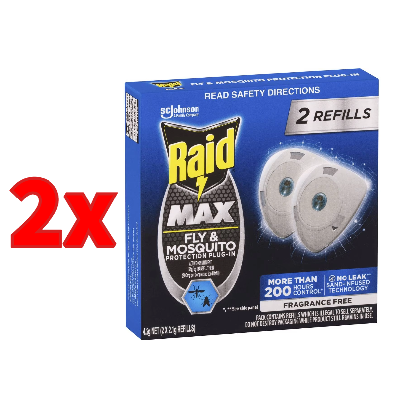 RAID Night and Day Electronic Mosquito Repellent Refill - 2 Pack for ...