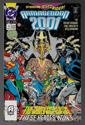 Armageddon 2001 #1 (May, 1991) Intro Waverider Superman & Batman APP VF ...