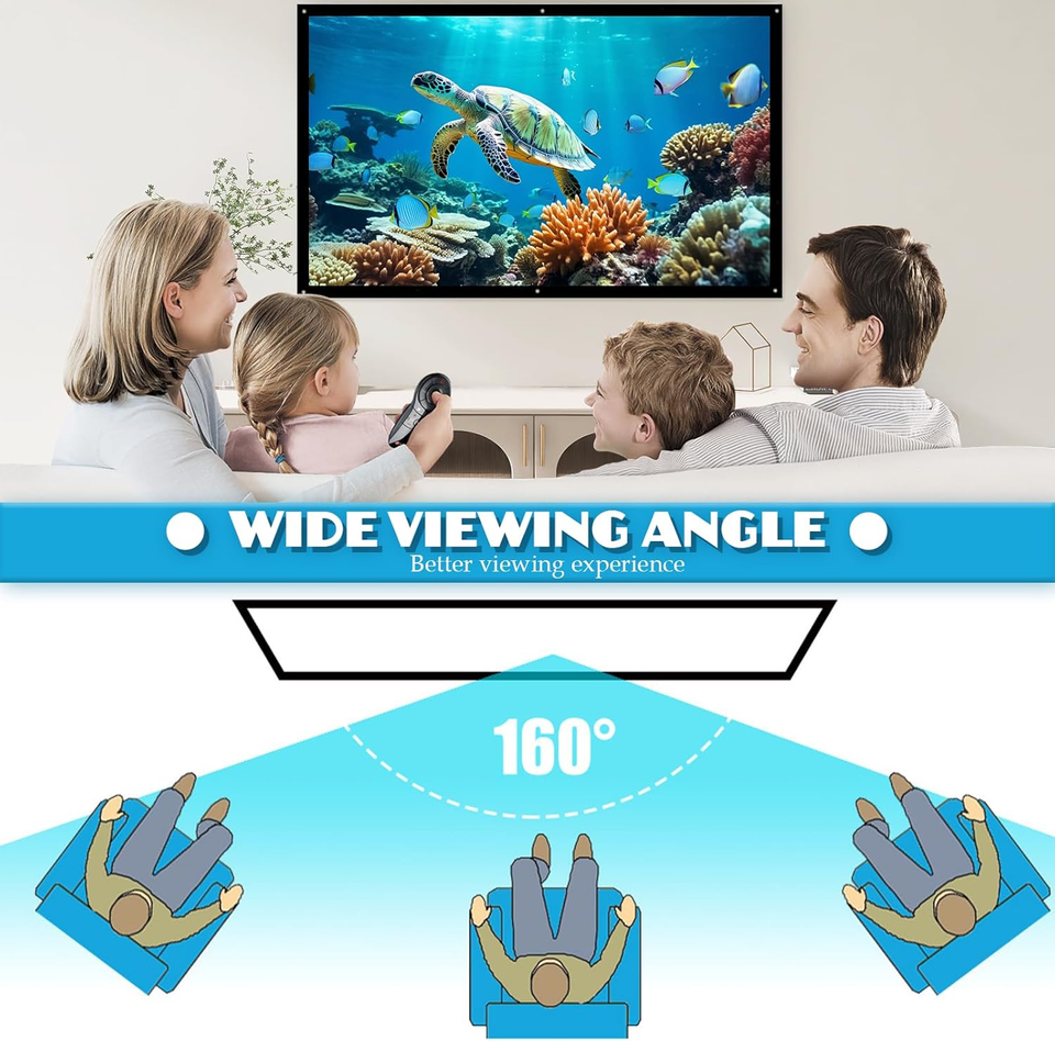 Schermo per Proiettore 100 Pollici, Schermo Cinematografico Portatile ...