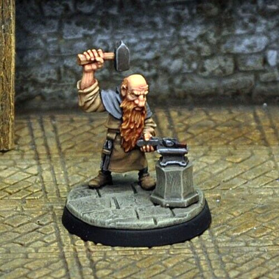 Otherworld Miniatures D&D NPC Mini - DWARF WEAPONSMITH (RARE D&D NPC ...