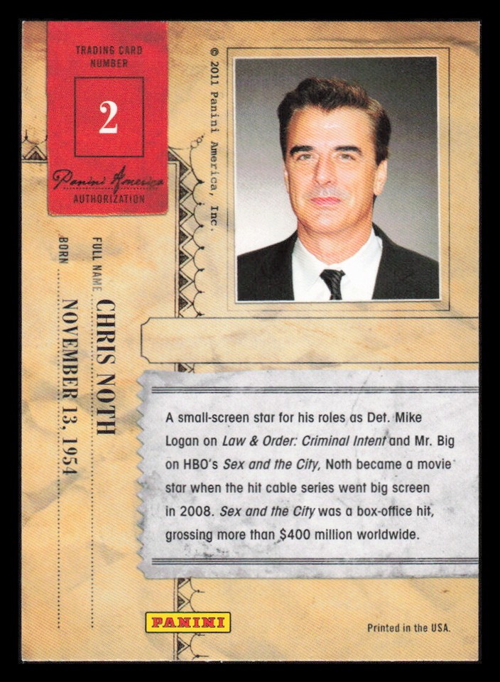 2011 Panini Americana Celebrity Actors Stars Base Trading Cards You ...