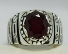 Pigeon Blood Red Ruby Ring Mens Bague Real Stone Ring Jewellery ...