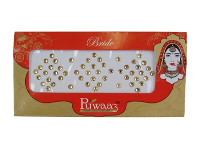 Good Quality Bindeez Riwaaz Indian Bride Bindi Gold Colour Crystal Dots ...