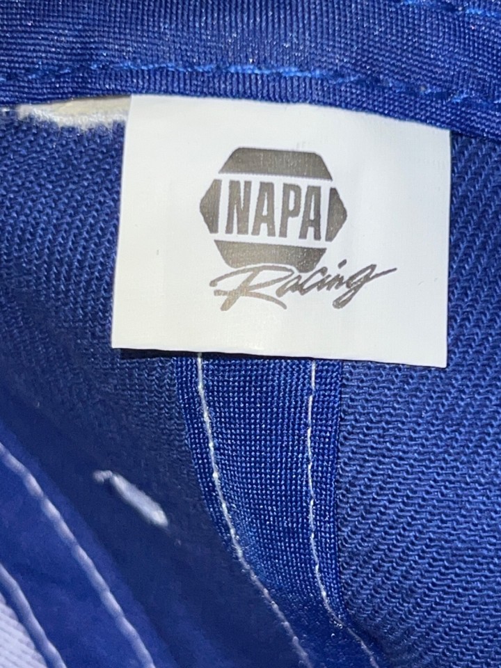Napa blue w Red Yellow White Accents Hat Cap Hook Loop Napa Brand See ...