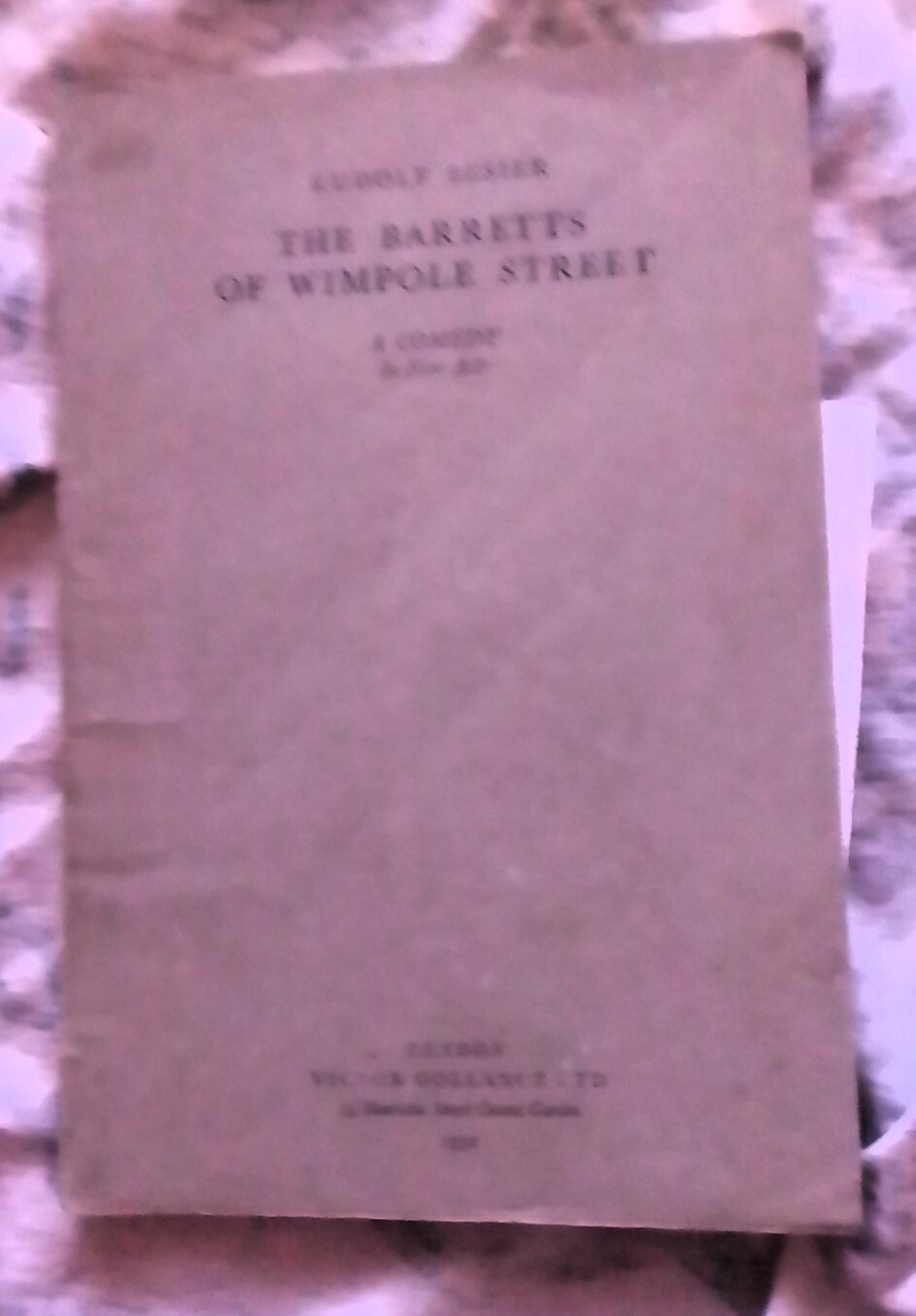 THE BARRETTS OF WIMPOLE STREET-PLAY SCRIPT-AS NEW GOLLANCZ 1952 PBK ...