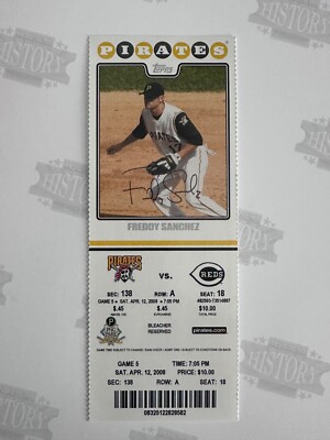 2008 Cincinnati Reds at Pittsburgh Pirates Ticket 4/12/08 | eBay