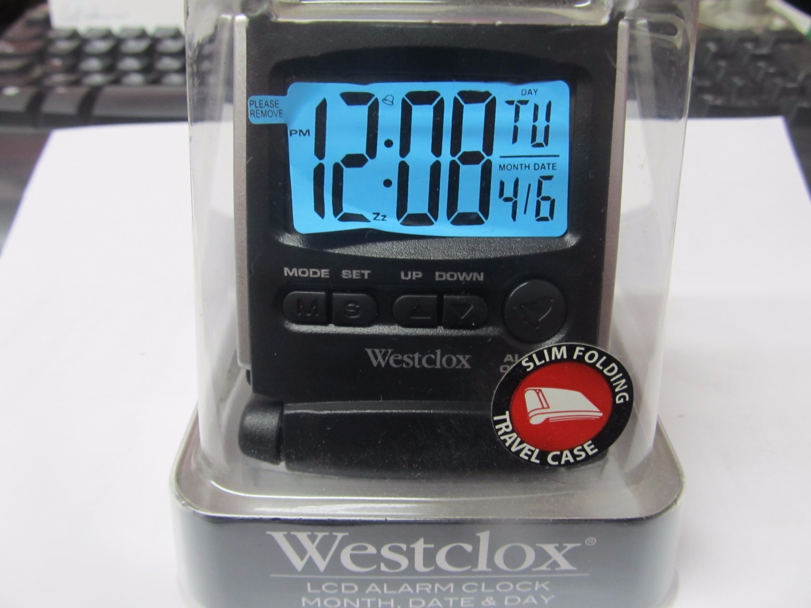 Westclox Travel Alarm Clock LCD Display #72028 NEW | eBay
