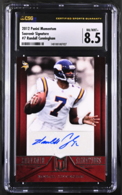 2012 Panini Souvenir Signatures Randall Cunningham Auto Autograph ...