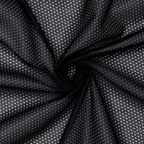 Black Micro Mesh Athletic Uniform Jersey Fabric - 60" Wide - Small ...