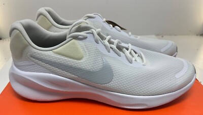 NIKE Mens Revolution 7 Running Shoe FB2207-100 White / White NWD FREE ...