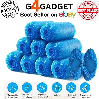 1000 Shoe Protector Waterproof Reusable Disposable Overshoes Blue Foot ...