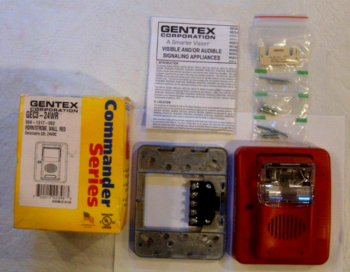 Gentex GEC3-24WR Selectable Horn & Strobe Alarm NEW Open Box | eBay