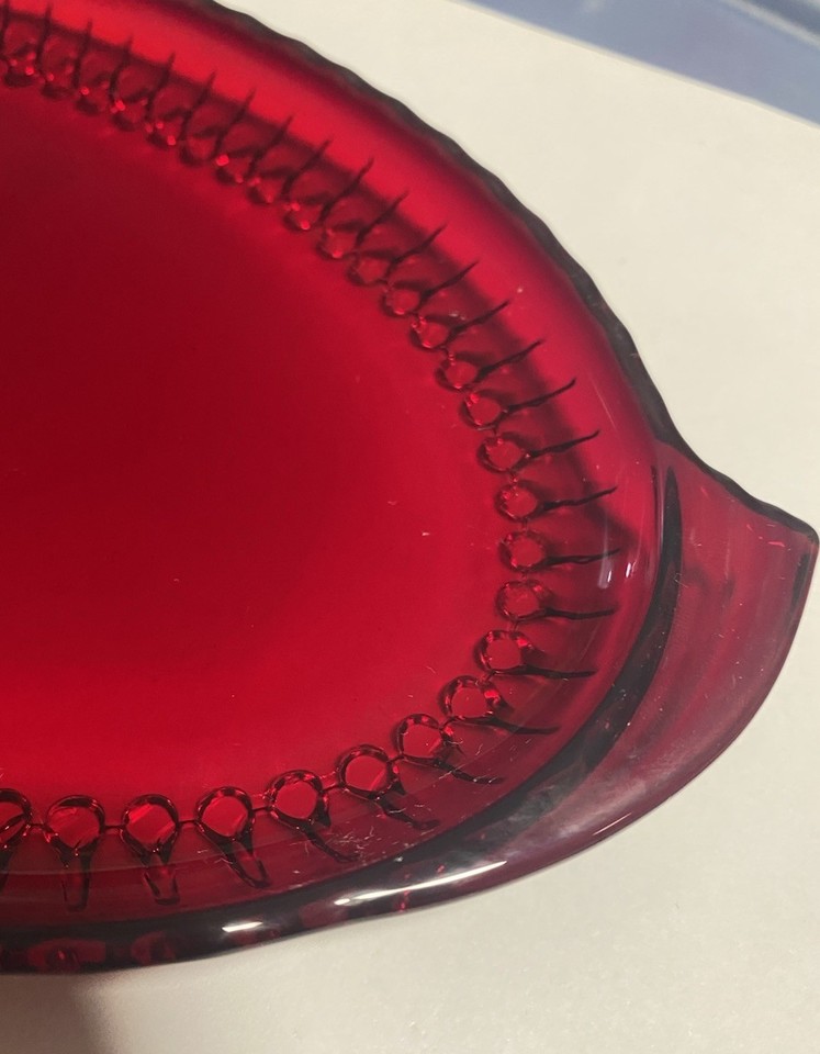 Ruby Red "New Martinsville" Depression Platter Serving Tray | eBay