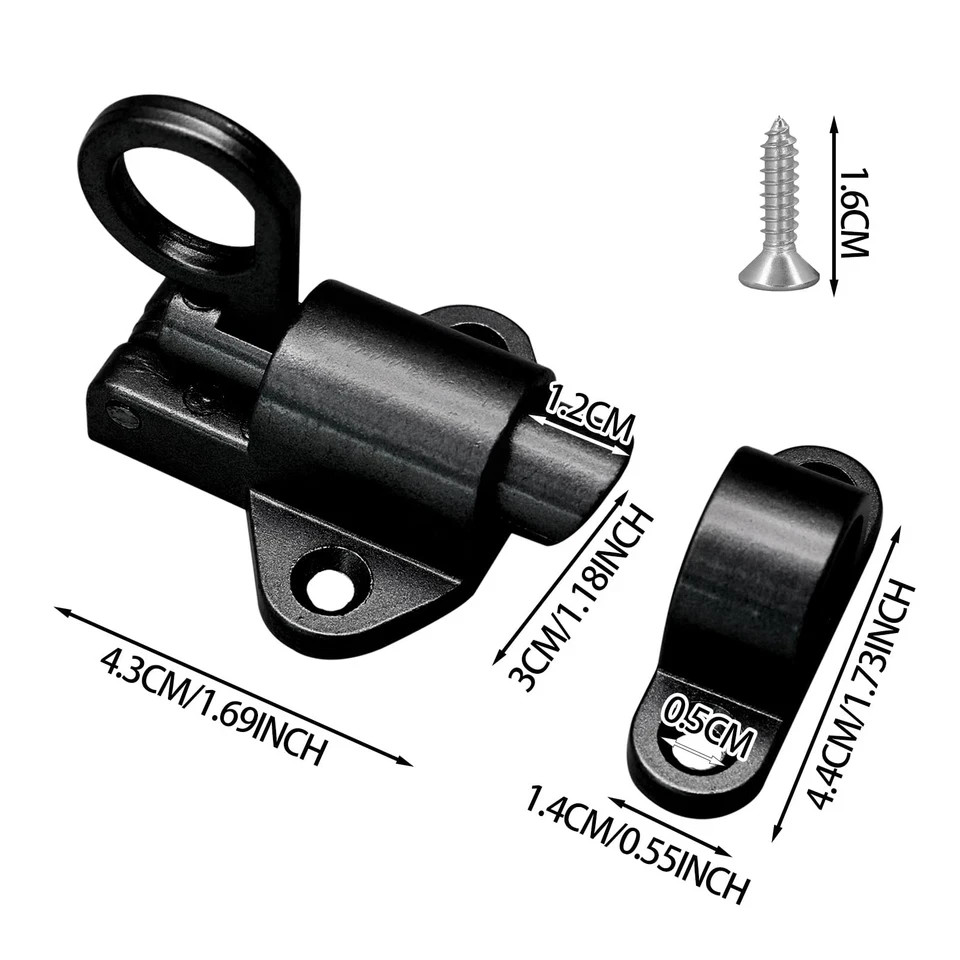 4 Packs Self Closing Latch Spring Door Lock Resilient Bolt Security ...