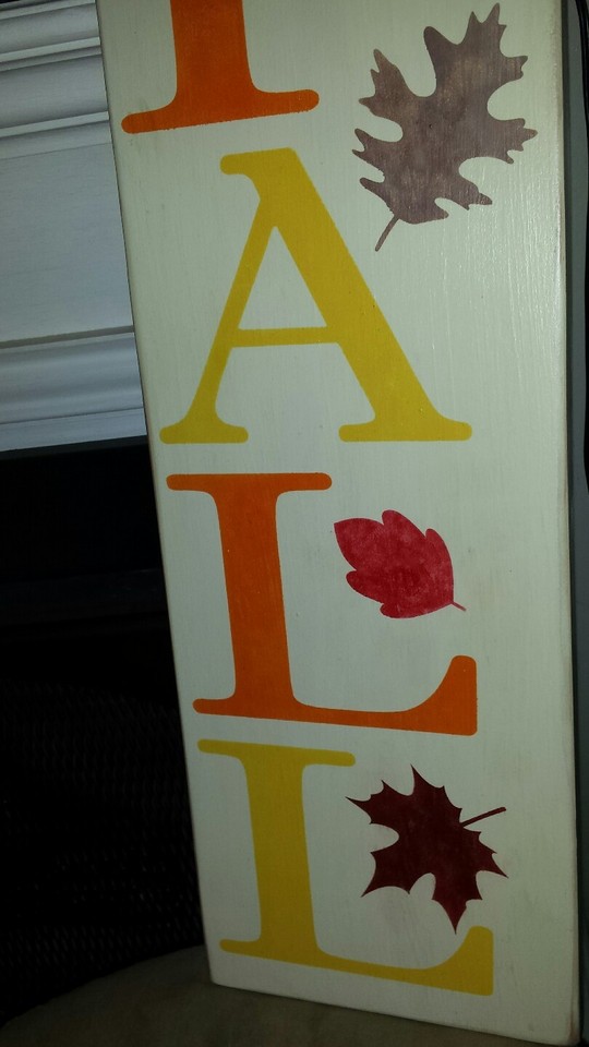 Fall Wood Sign Hello Fall Large Rustic Vertical Primitive Porch Sign ...