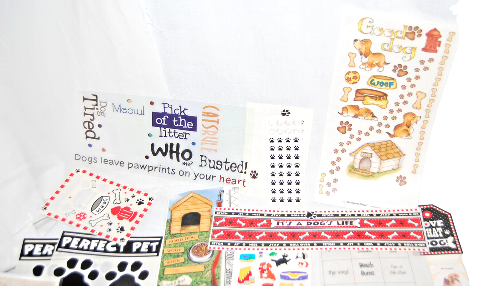 Assorted Scrapbooking Craft Stickers Vintage & New 490 Sheets Huge Lot ...