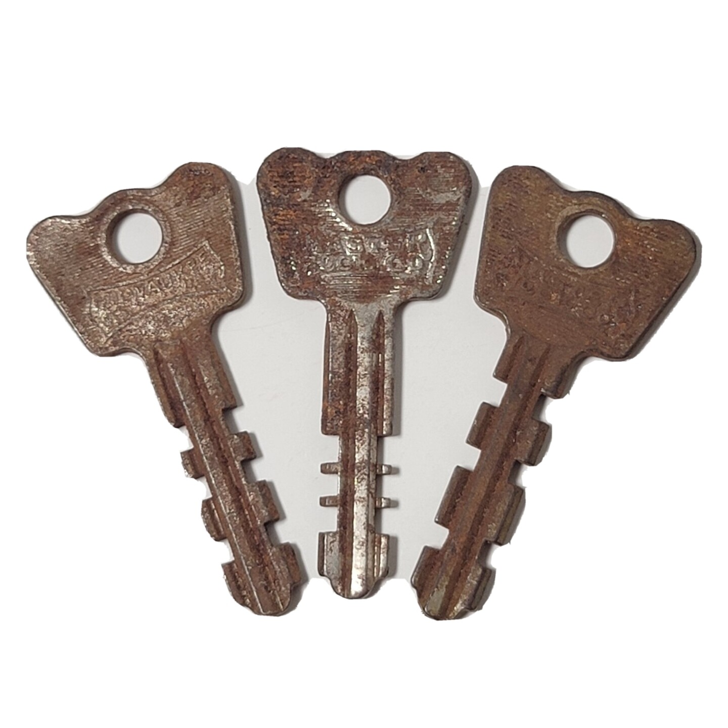 3 Old Master Lock Co Milwaukee Wis Flat Skeleton Keys Approx 1.75" Long ...