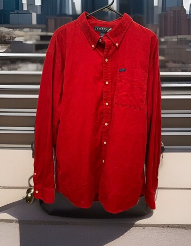 IVY CREW EXPLORER Size XXL Red Corduroy LS Shirt Chest Pocket 50” x 37 ...