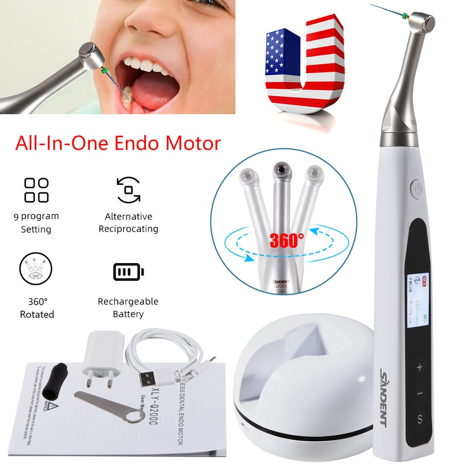 SANDENT Dental Endo Motor Root Canal Treatment 16:1 Contra Angle 360 ...